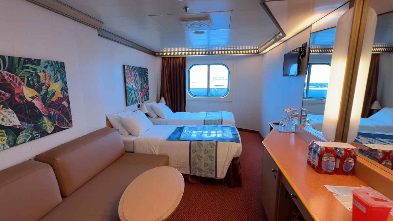 Cruise Ship Cabin Tours - Carnival Magic J Type Obstructed Ocean View ...